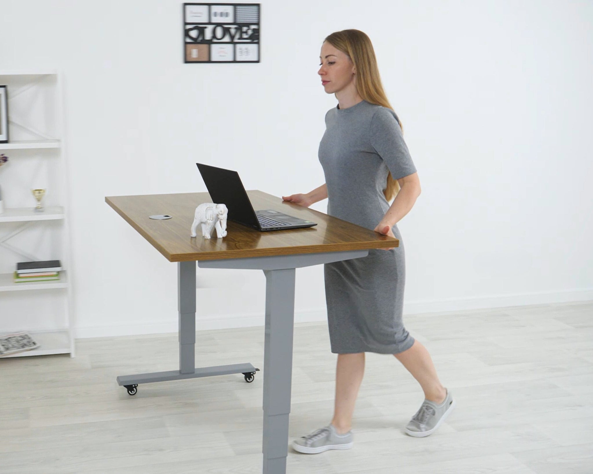 Lockable Caster Desk Wheels - Set of 4 Black Caster Wheels ...