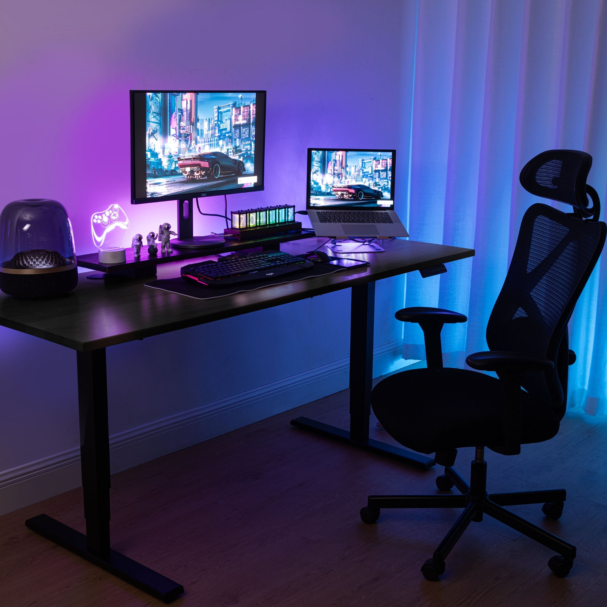 Gaming Chair and Table Combo | Ergonomic Gaming Desk Set for Ultimate ...